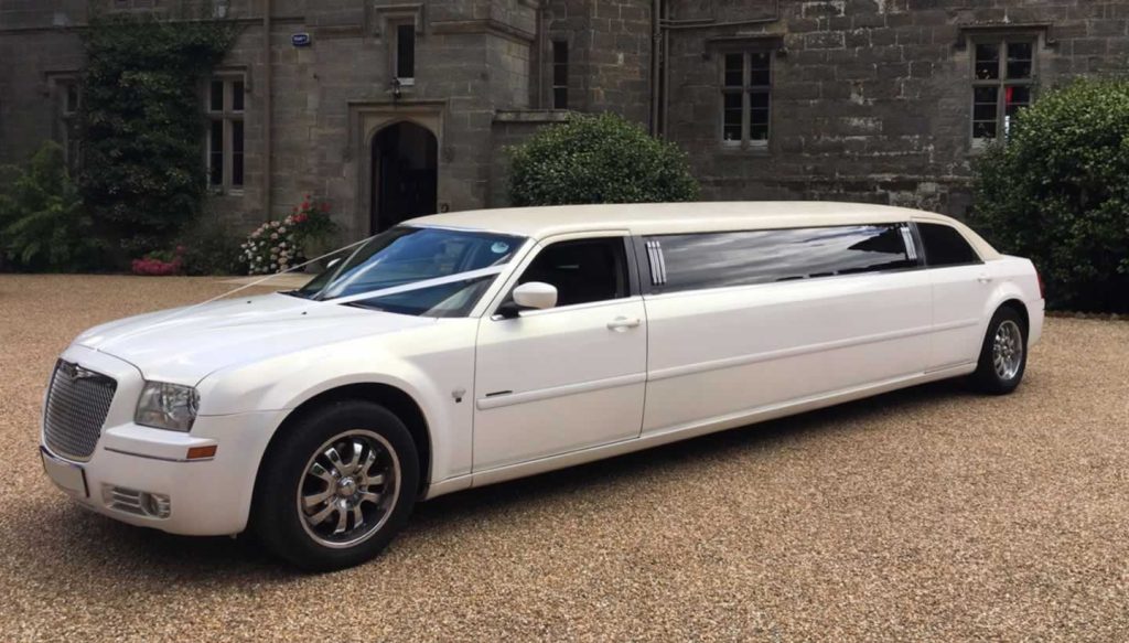 Chauffeur-driven White Chrysler 300C Limo Hire | Essex Limos